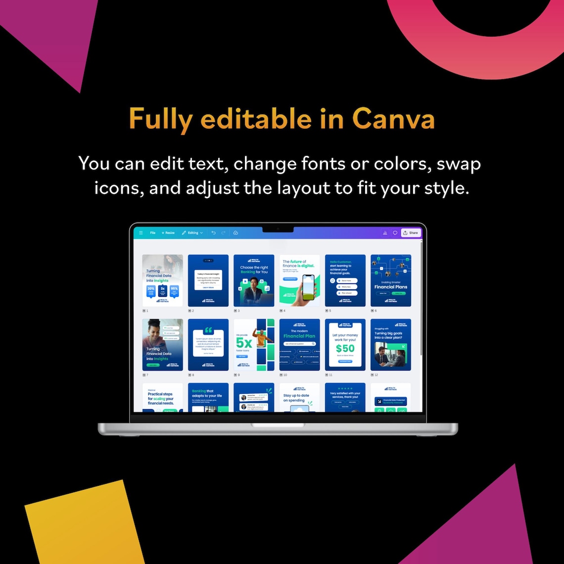 Modern Corporate Business Style Social Media Post + Story Templates ...