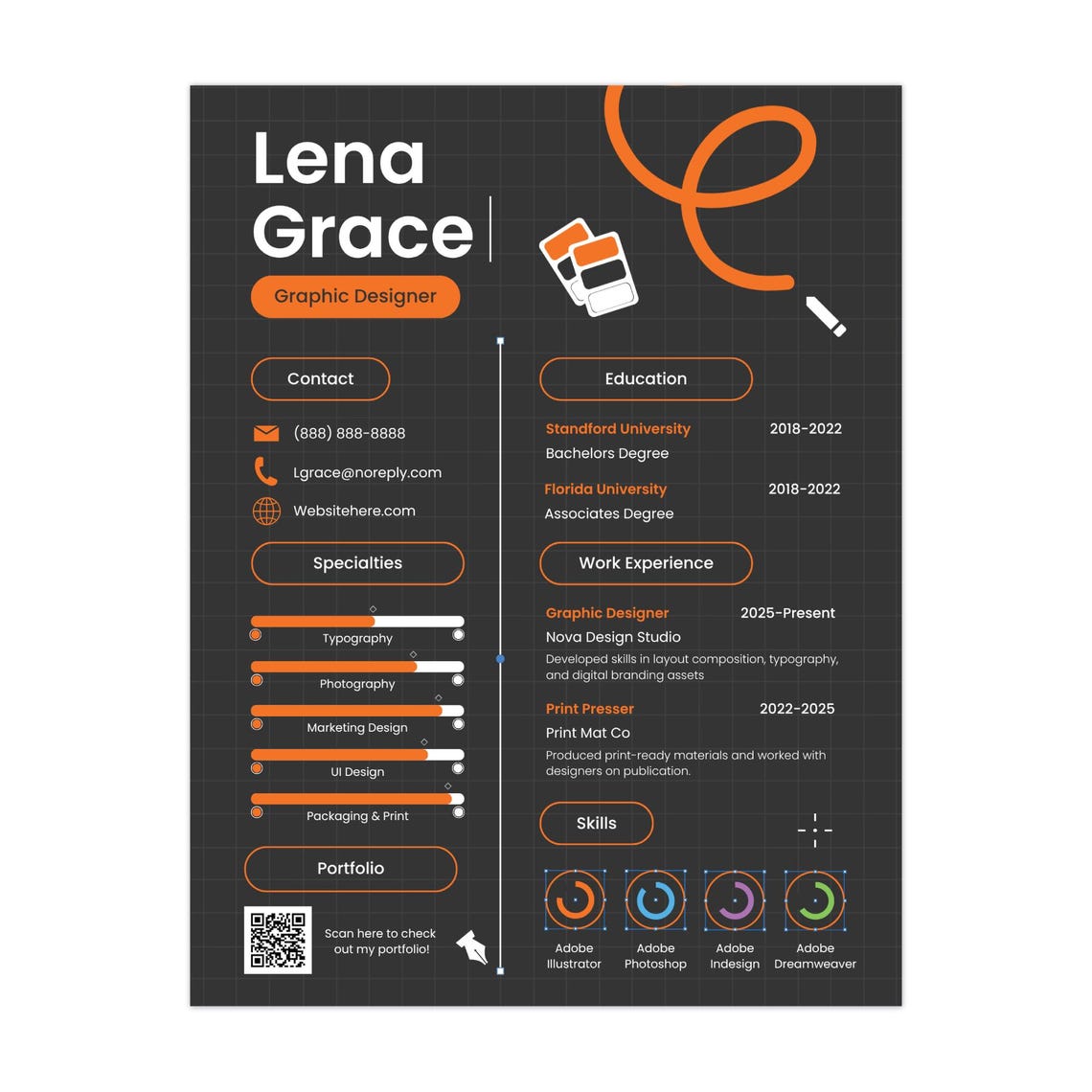 Adobe-inspired Resume, Cover Letter, Business Cards Bundle | Canva Free ...