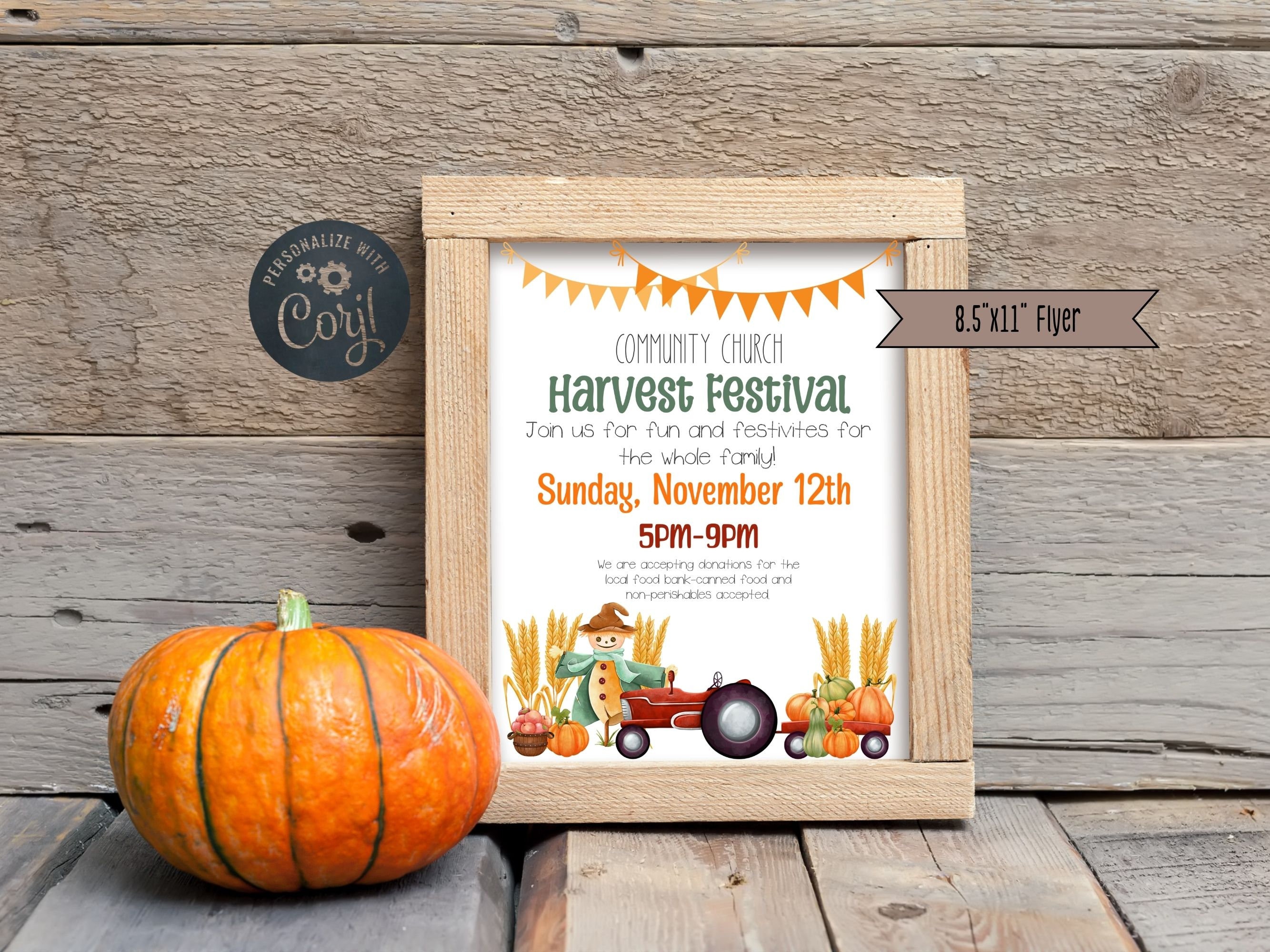 Editable Harvest Festival Invitation Bundle Social Media - Etsy