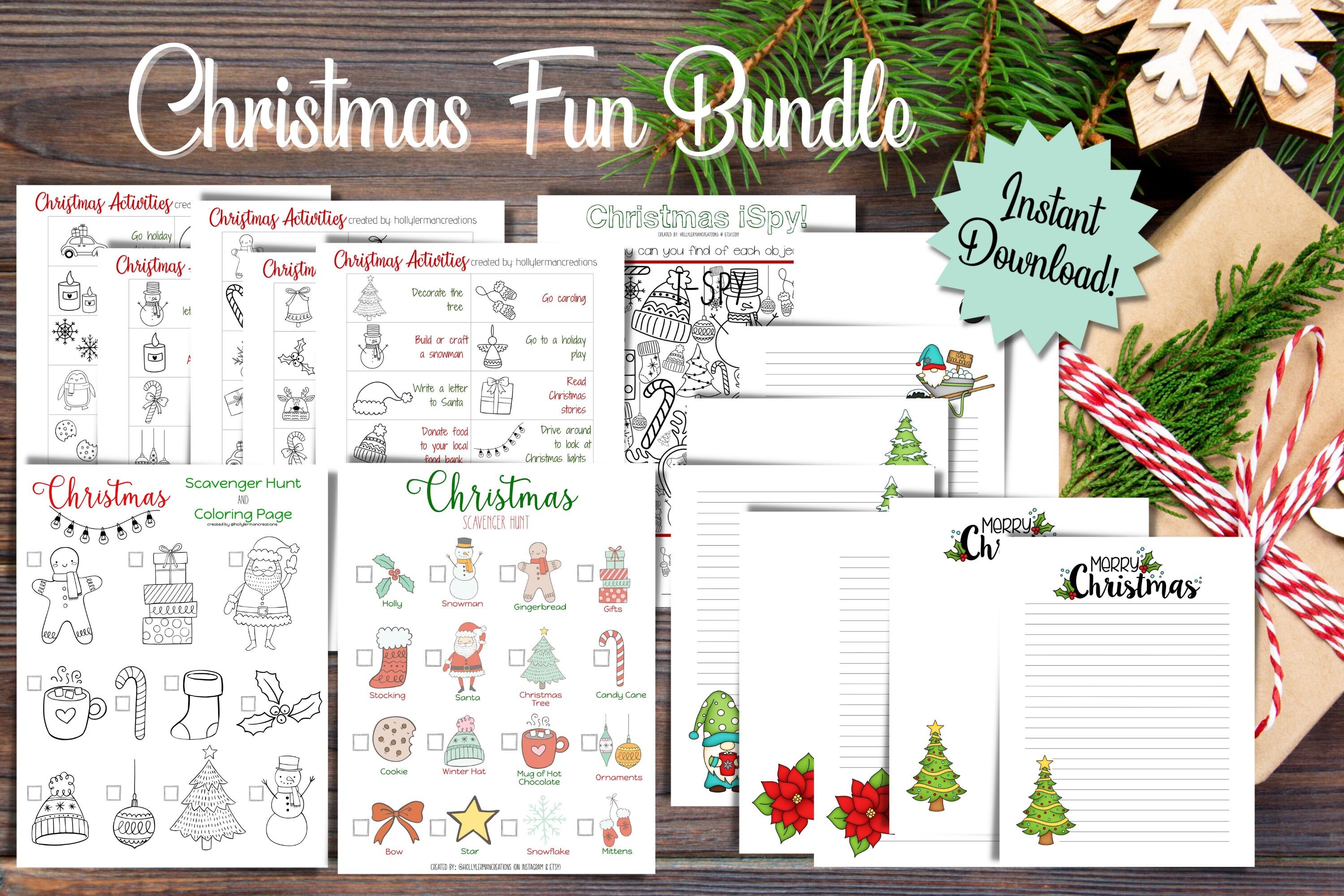 Printable Christmas Fun Bundle Christmas I-spy Christmas - Etsy
