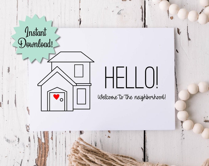 Editable We're Your New Neighbors Photo Card Template, Instant Download ...