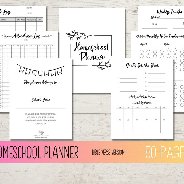 Homeschool Planner - Etsy