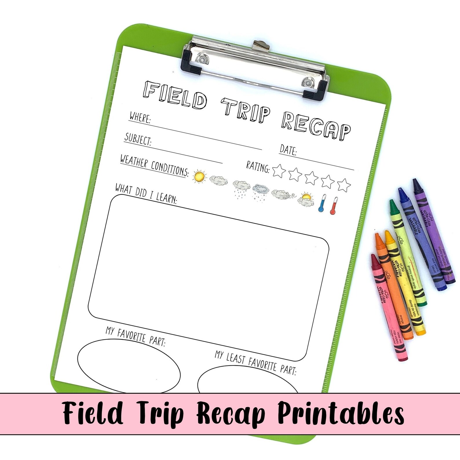 Printable Field Trip Recap - Etsy