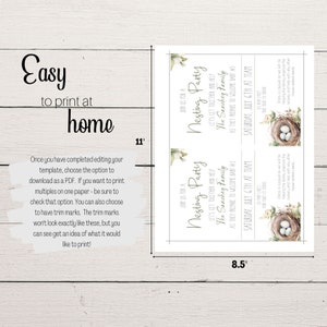 Editable Nesting Party Invitation Template - Etsy