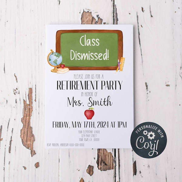 Teacher Retirement Party - Etsy