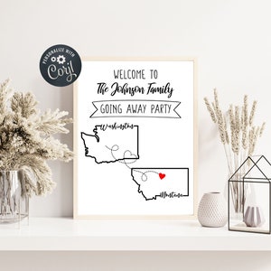 Editable Going Away Party Welcome Sign, State to State Move, Farewell ...