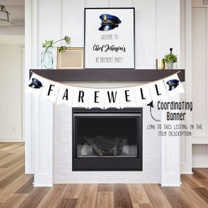 Editable Police Retirement Party Welcome Sign - Etsy
