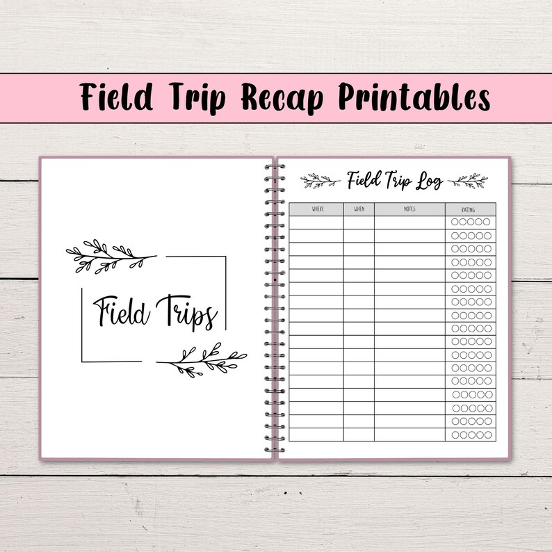 Field Trip Recap Printable, Homeschool Planner - Etsy
