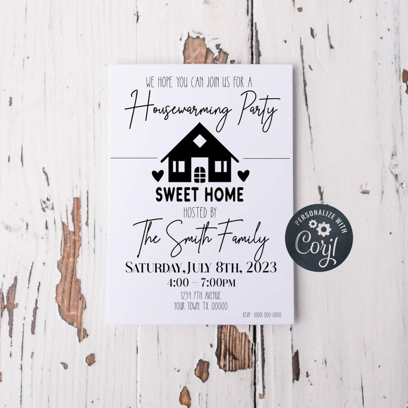 Editable Housewarming Party Invitation - Etsy