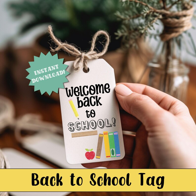 Printable Welcome Back to School Gift Tag - Etsy