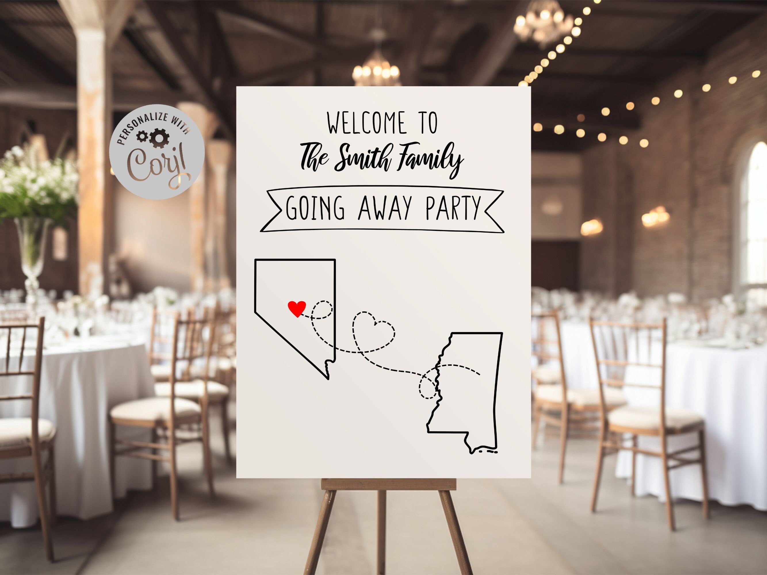 Editable Going Away Party Welcome Sign - Etsy