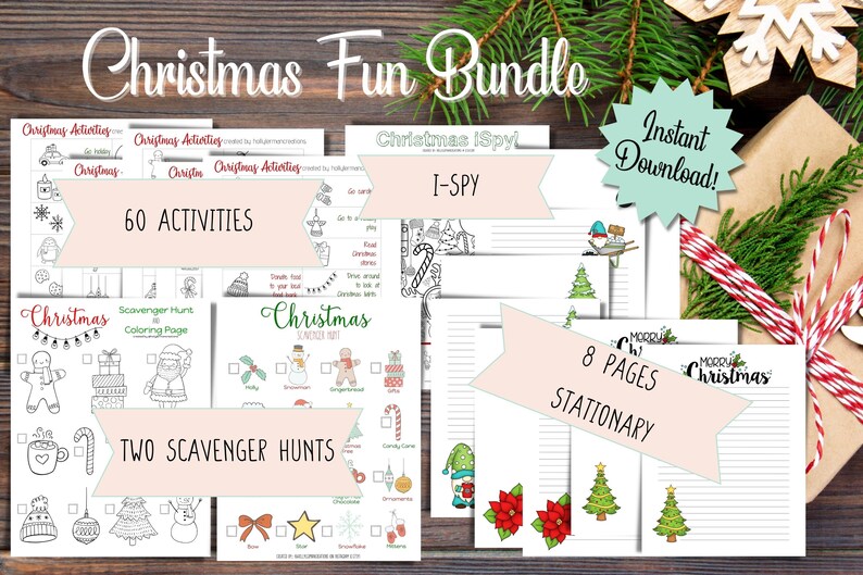 Printable Christmas Fun Bundle, Christmas I-spy, Christmas Activities ...