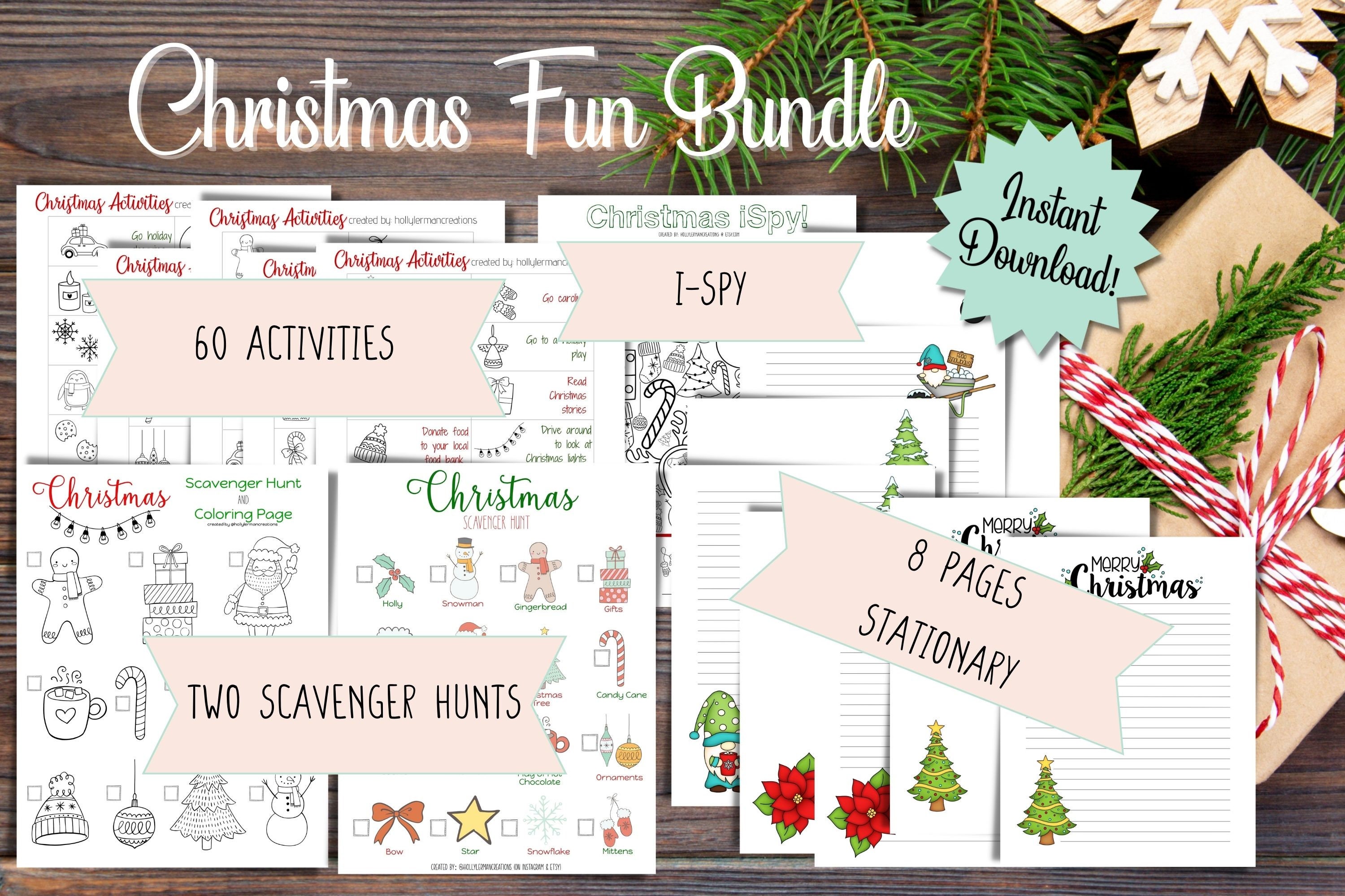 Printable Christmas Fun Bundle Christmas I-spy Christmas - Etsy