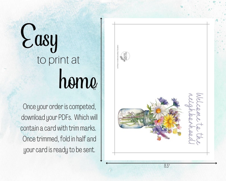 Welcome to the Neighborhood Printable Card Housewarming - Etsy