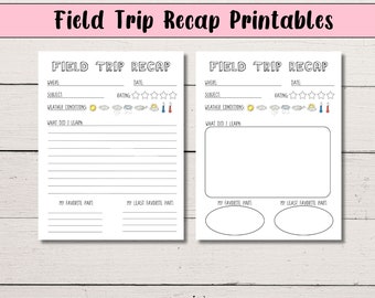 Field Trip Report Printable, Homeschool Field Trip Log, Homeschool ...
