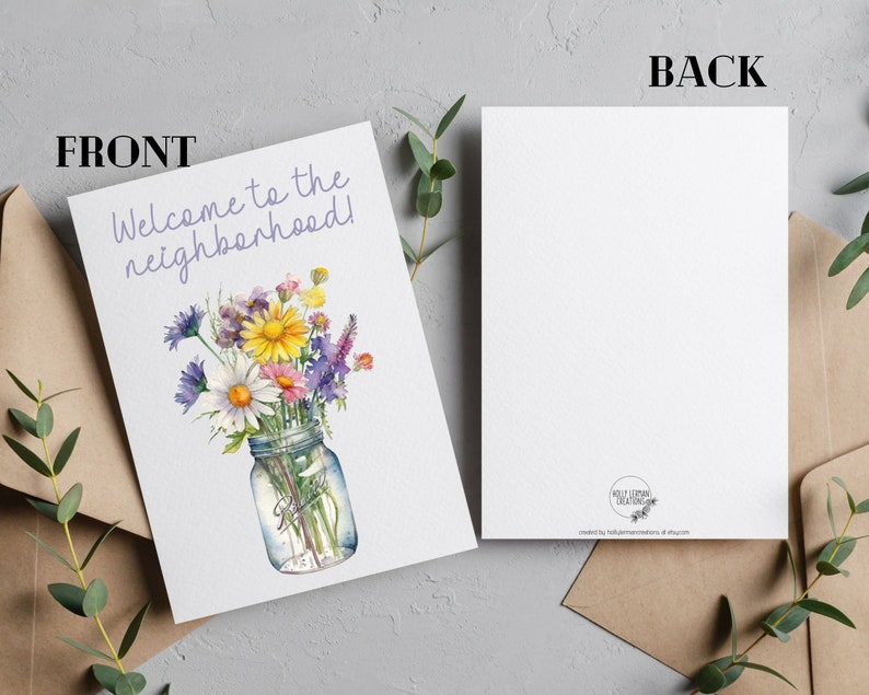 Welcome to the Neighborhood Printable Card Housewarming - Etsy