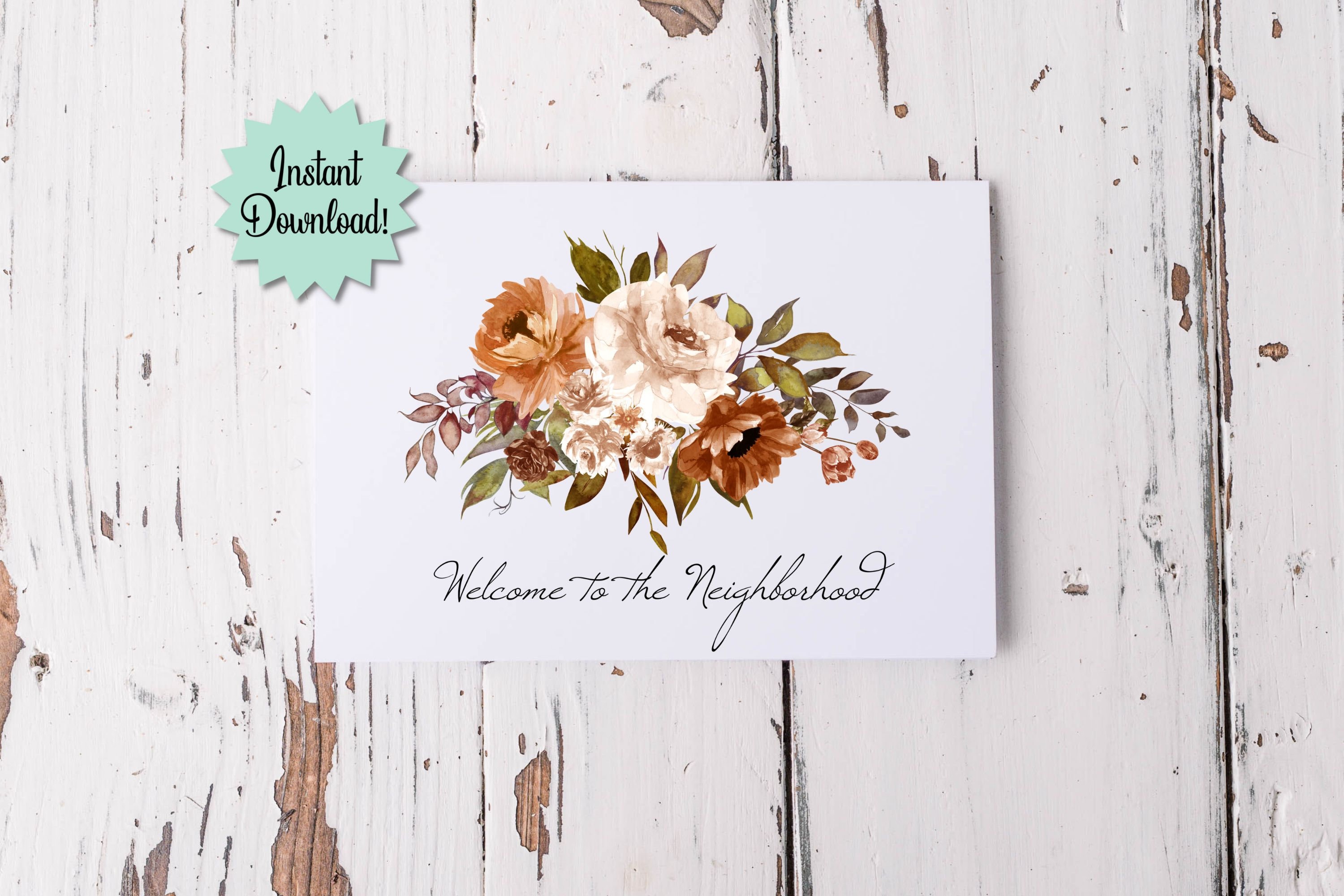 Neighborhood Print Temporary Card