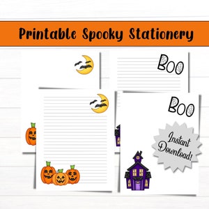 Printable Lined Stationery, Halloween Stationery, Kids Stationery Paper ...