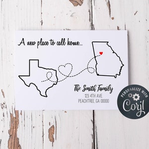 Editable New Address Announcement, A New Place to Call Home, State-to ...
