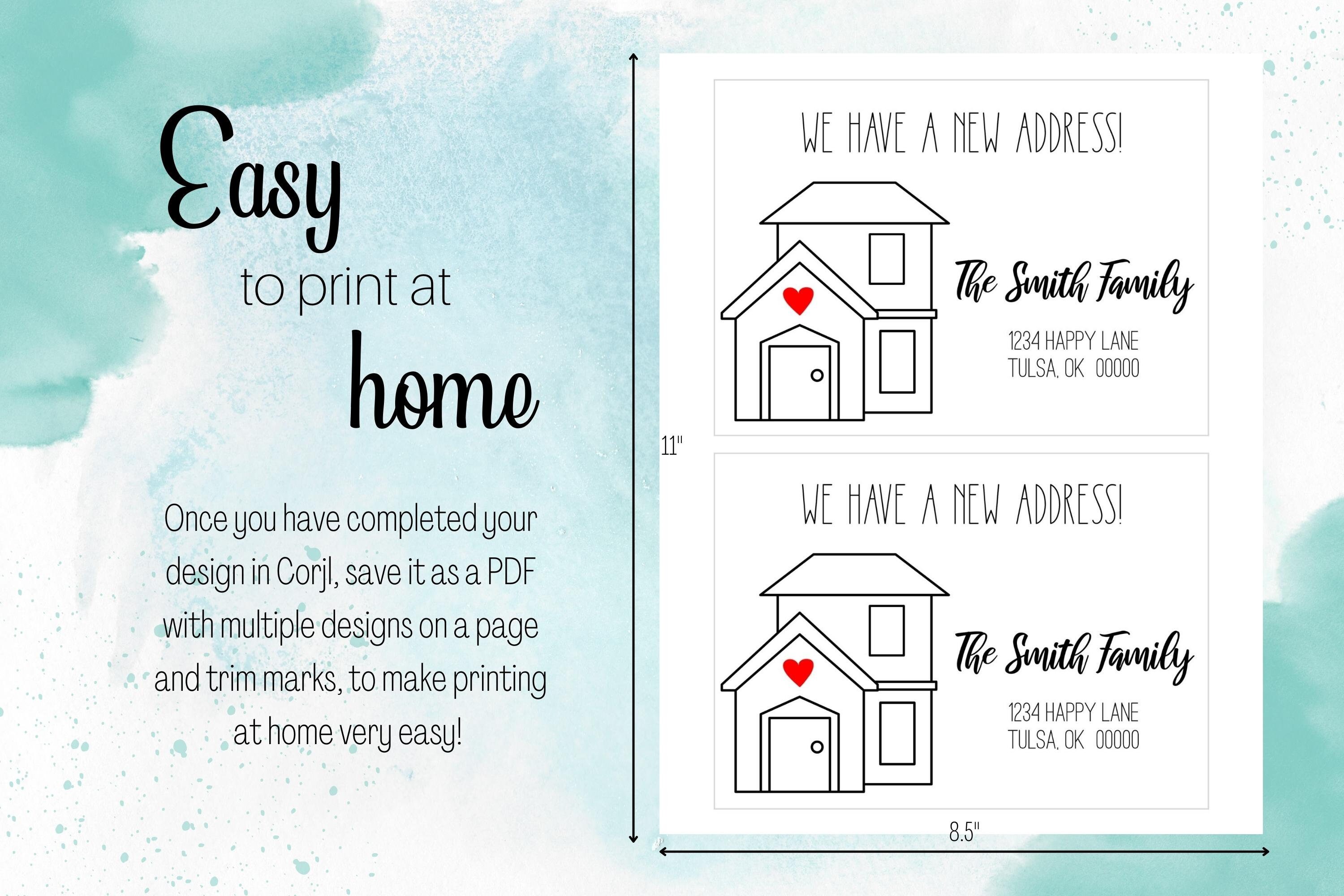 Editable We Have a New Address Announcement 7x5 Printable - Etsy
