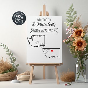Editable Going Away Party Welcome Sign, State to State Move, Farewell ...