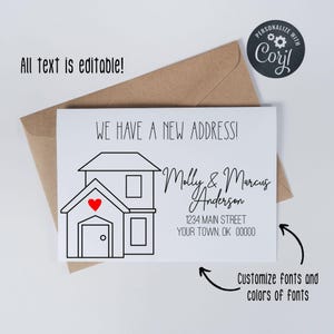 Editable We Have a New Address Announcement, Military Move, College ...