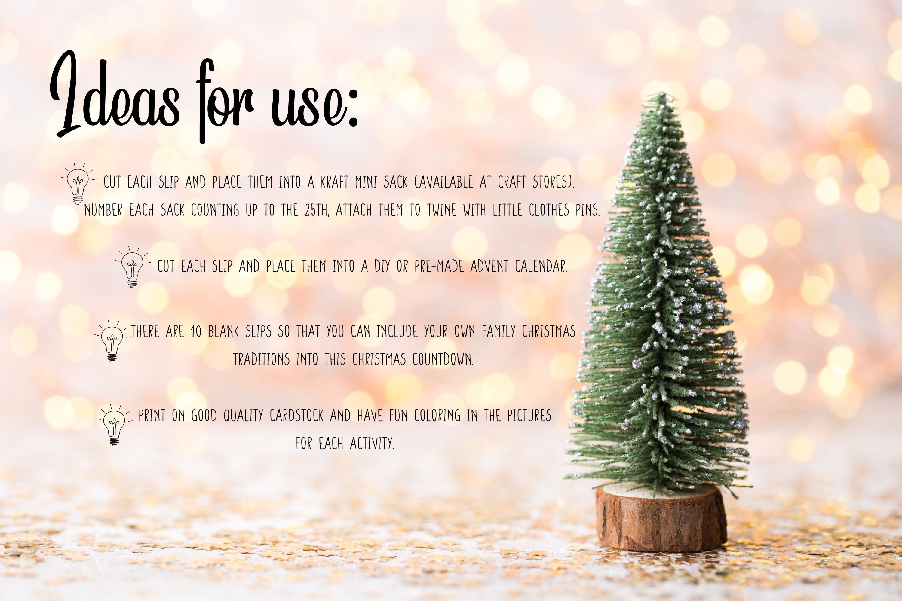 Printable Christmas Countdown Activities, Advent Activities for Kids ...