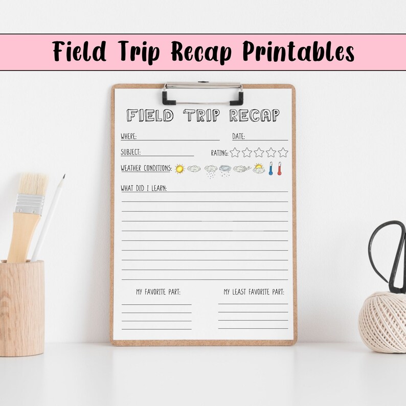Printable Field Trip Recap - Etsy