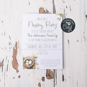 Editable Nesting Party Invitation Template - Etsy