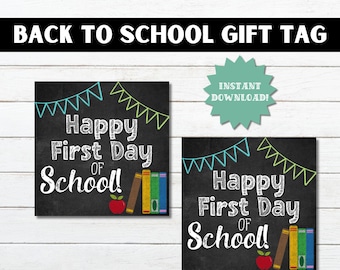 Bright School Year Gift Tag: Printable Back to School Favor (PDF) - Etsy