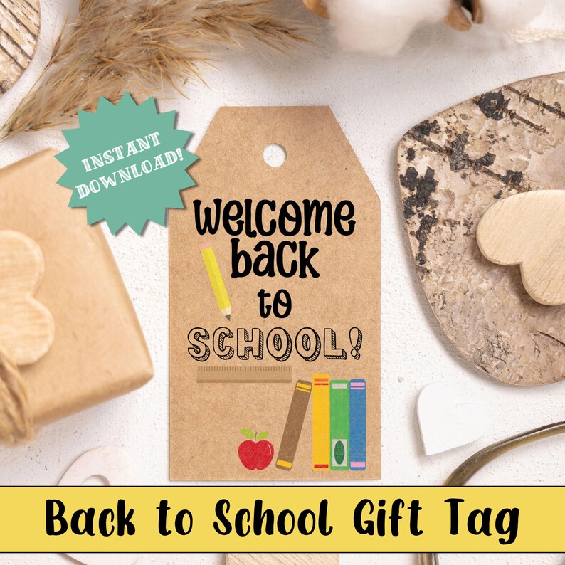 Printable Welcome Back to School Gift Tag - Etsy