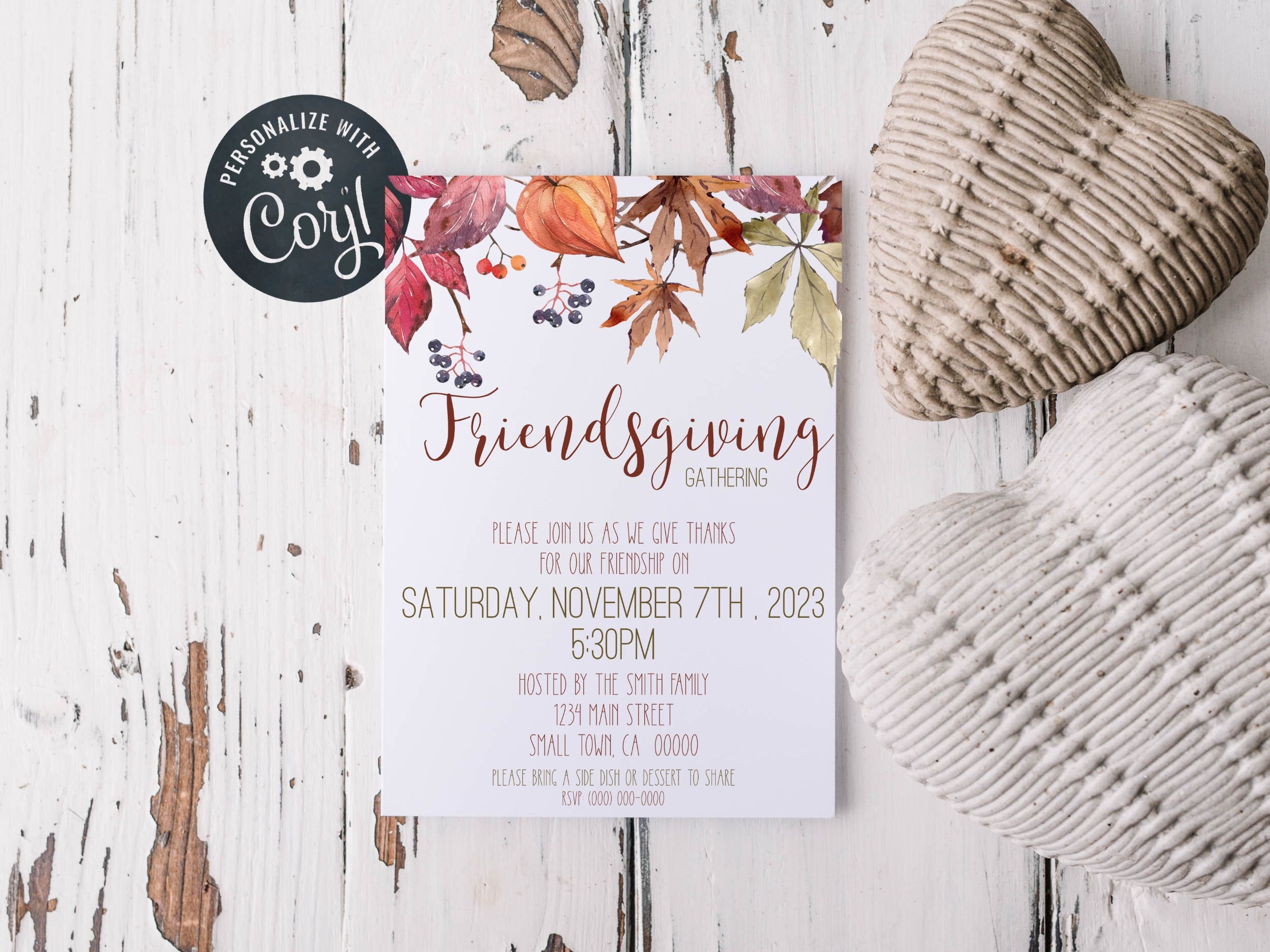 Editable Friendsgiving Invitation Friend Gathering Community - Etsy