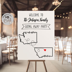 Editable Going Away Party Welcome Sign, State to State Move, Farewell ...