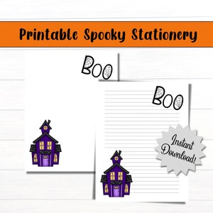 Printable Lined Stationery, Halloween Stationery, Kids Stationery Paper ...