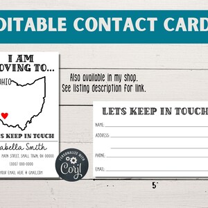 Printable Keep in Touch Cards, End of the School Year Party, Moving ...