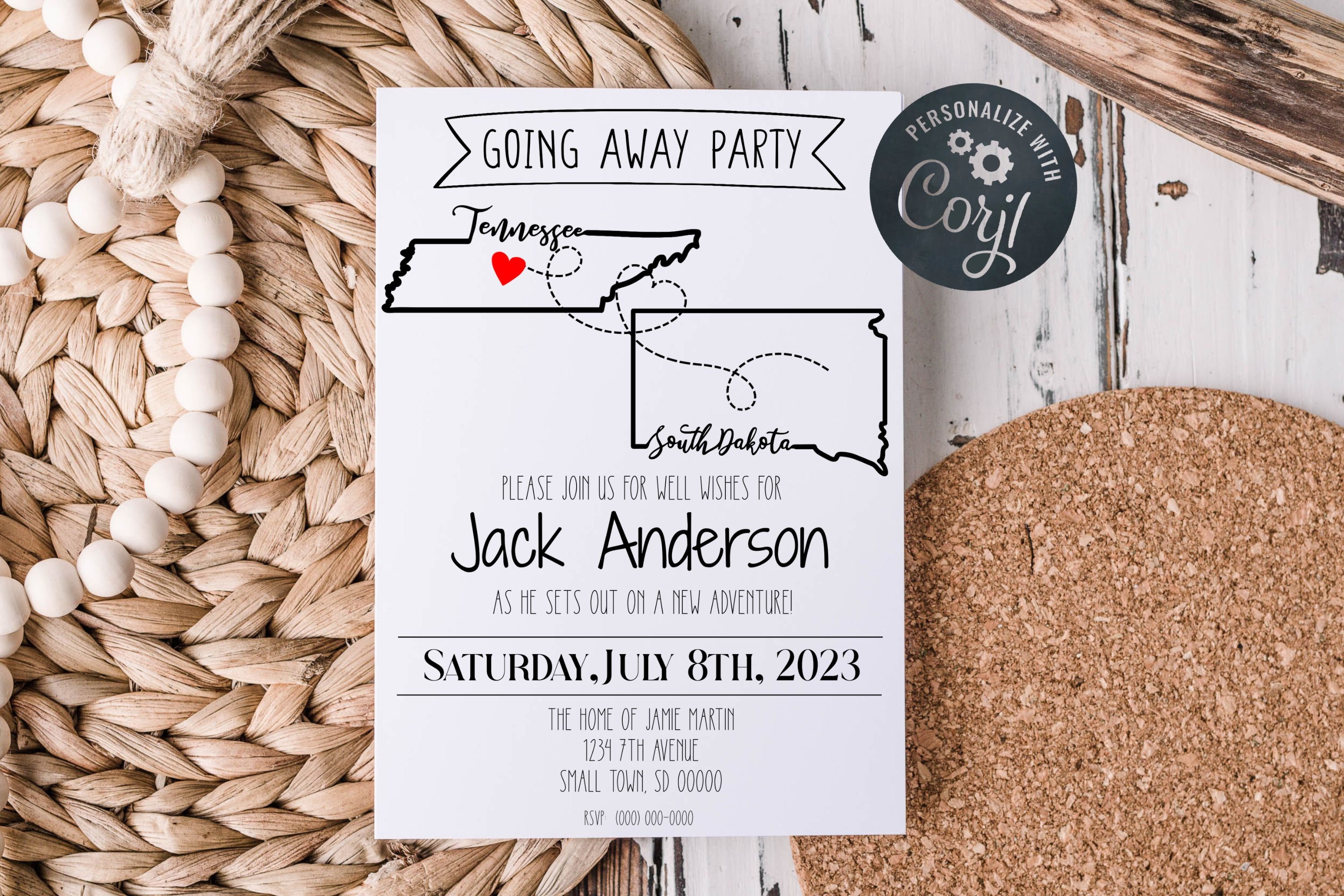 Editable Going Away Party Invitation Moving Out of State - Etsy Canada