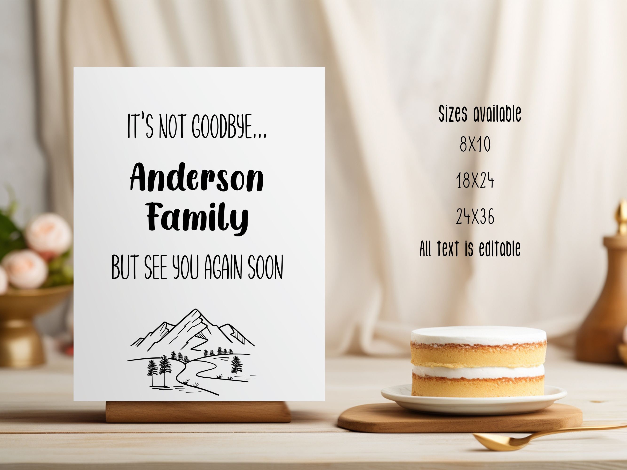 Editable Going Away Party Sign, It's Not Goodbye Party - Etsy