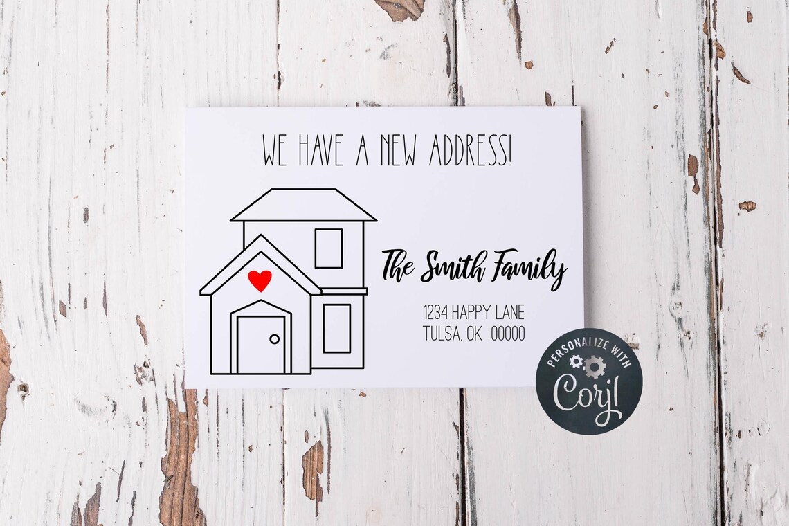 Editable We Have a New Address Announcement 7x5 Printable - Etsy
