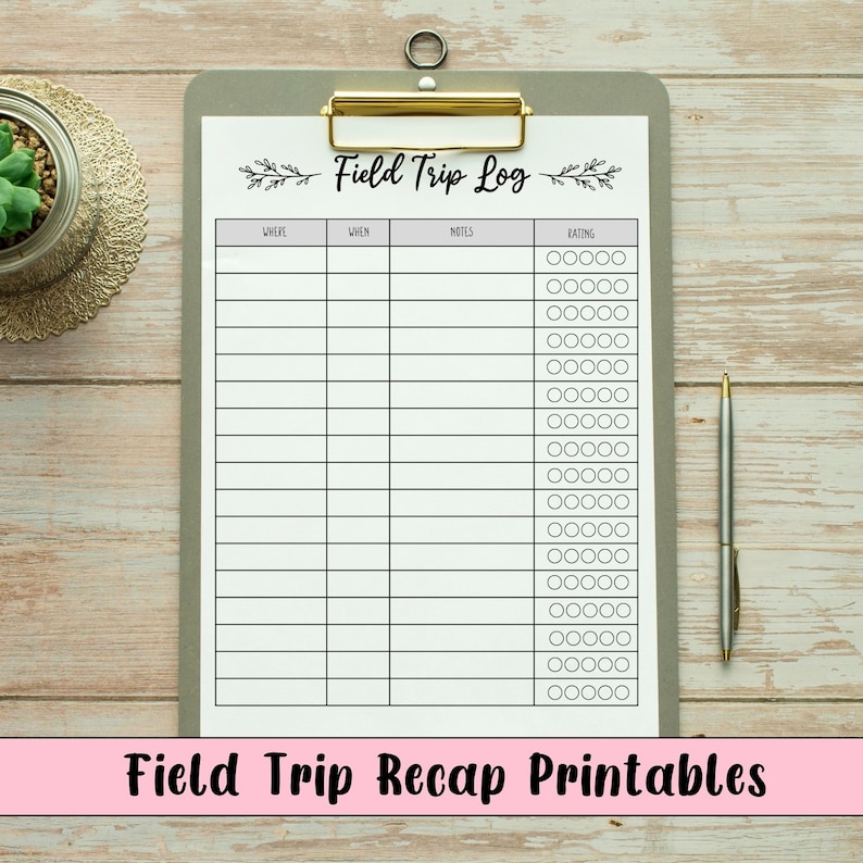 Field Trip Recap Printable, Homeschool Planner - Etsy