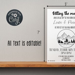 Editable Going Away Party Invitation, Bon Voyage, Hitting the Road ...