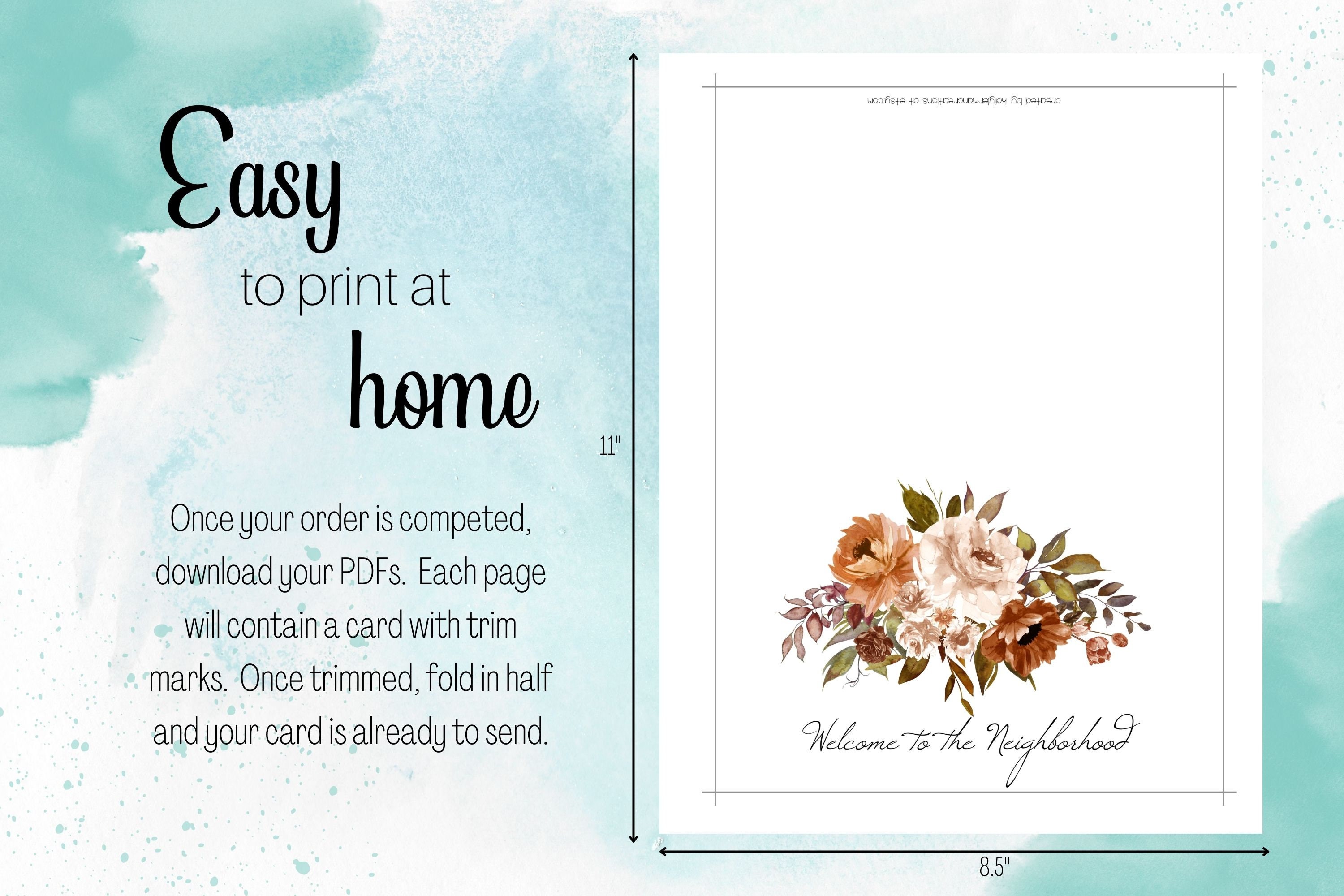 Neighborhood Print Temporary Card