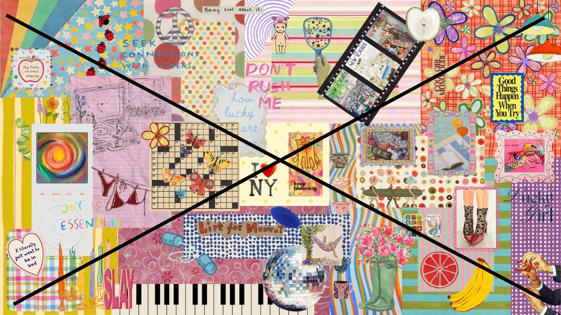 Whimsical Maximalist Collage Wallpaper | Retro Joyful Aesthetic ...