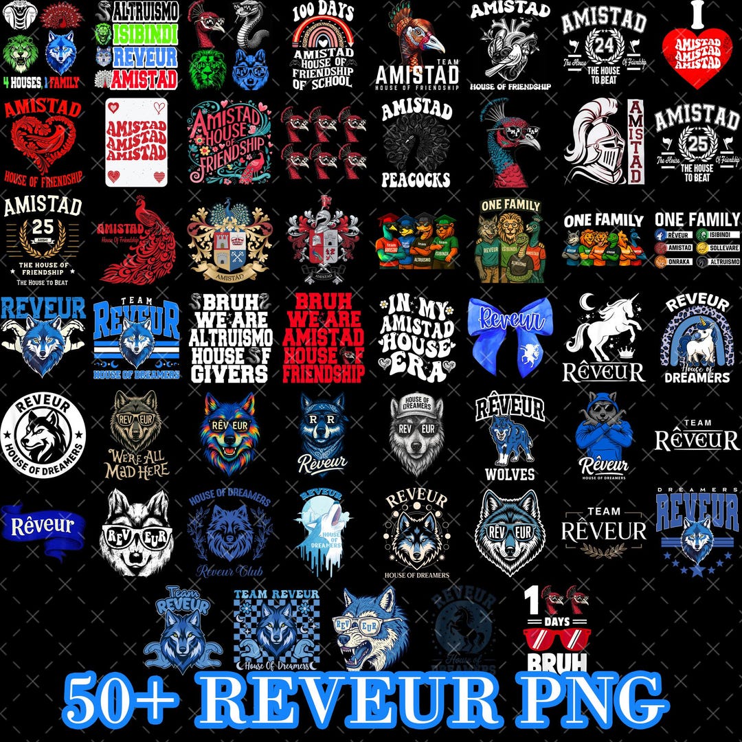 50+ Reveur House of Dreamer Png Bundle, Back to School Png, College ...