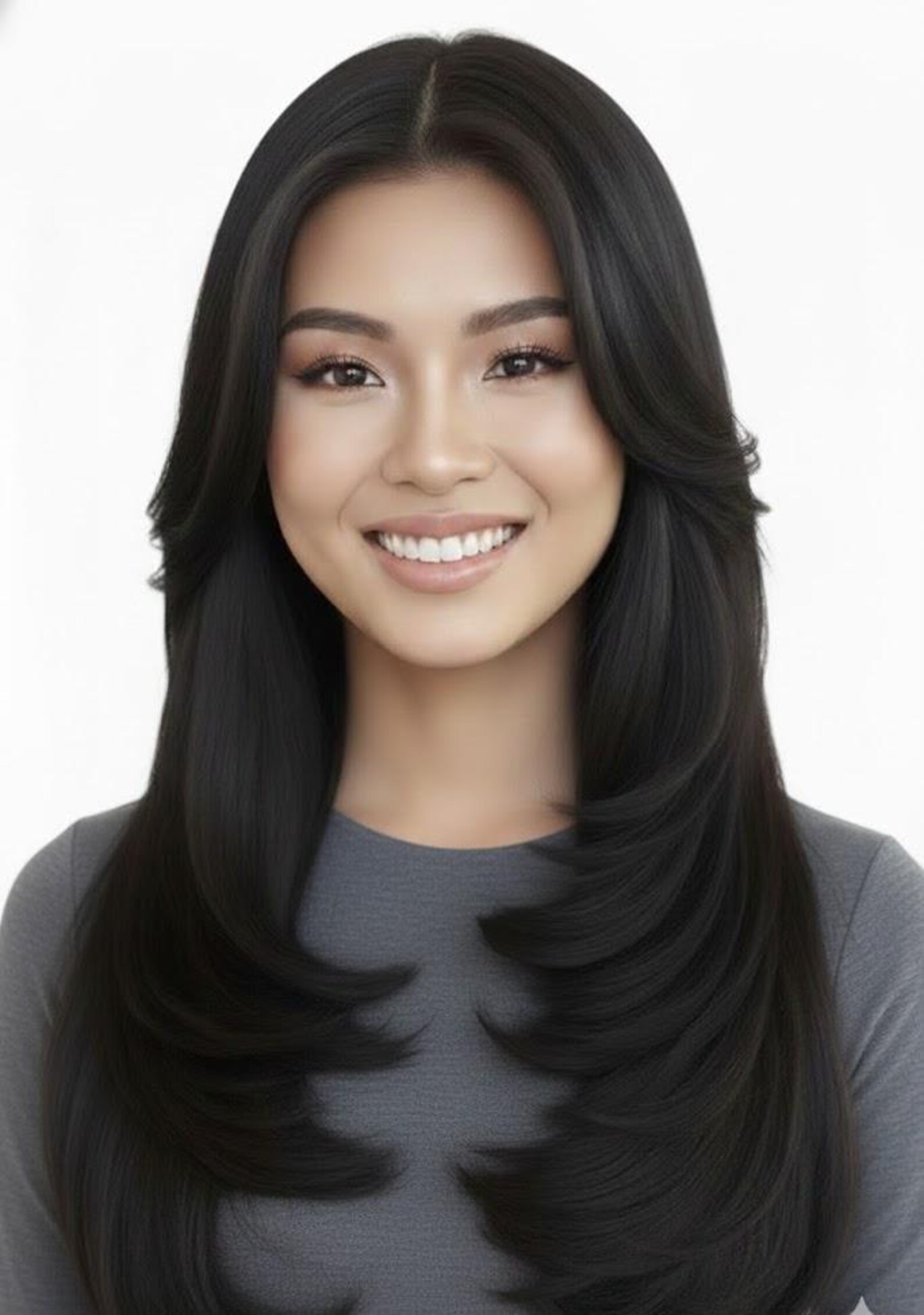 2 Clips Hair Patch With Curtain Bangs, 10 Inch Clip-in by Zebaish Store ...