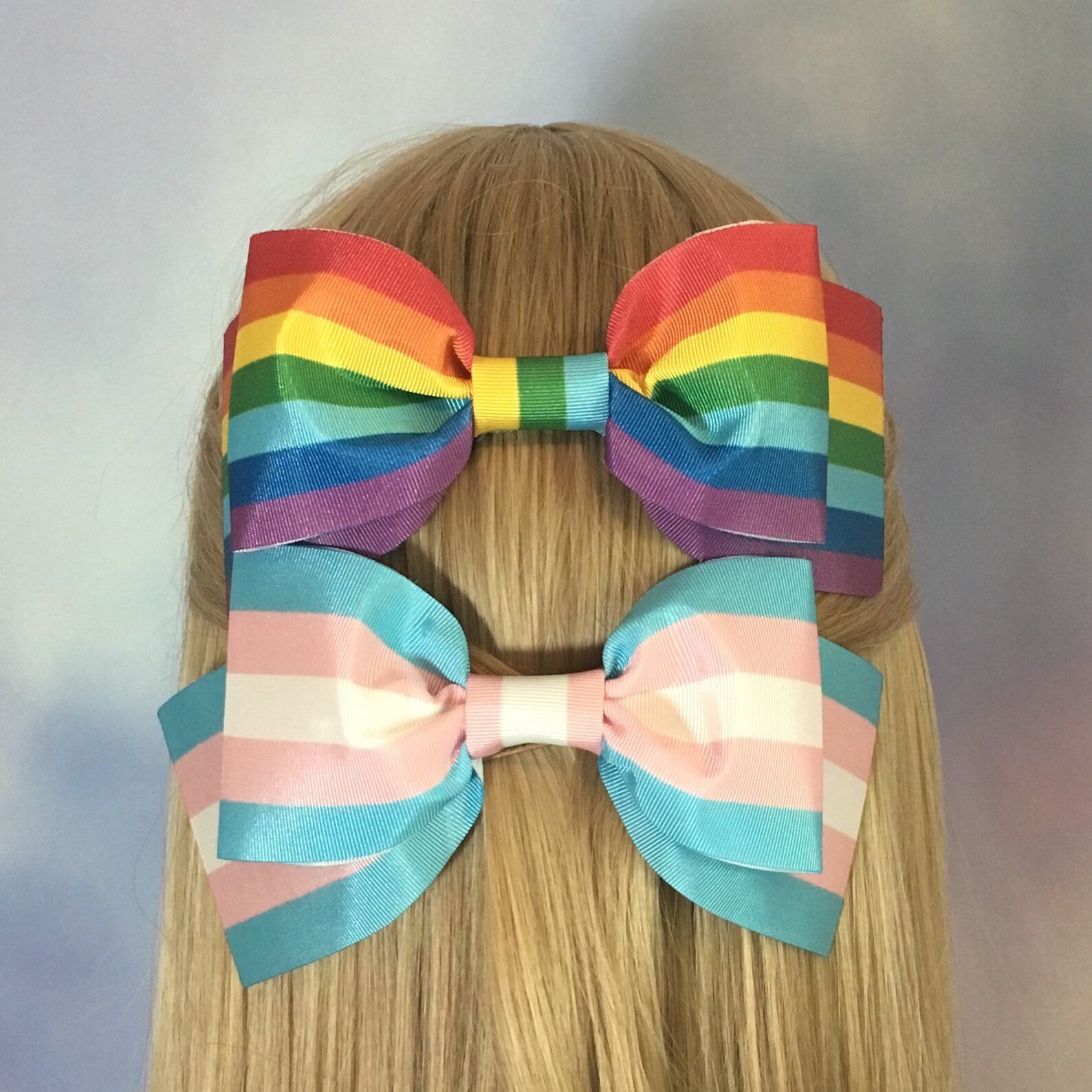 Rainbow Pride and Trans Pride Bows - Etsy
