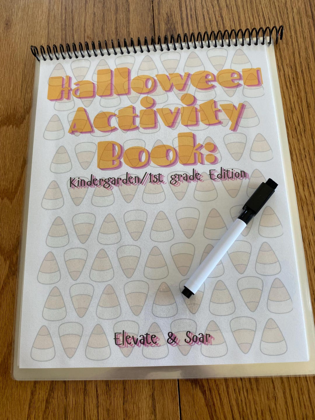 Kindergarten and 1st Grade Halloween Activity Book-reusable Dry Erase ...