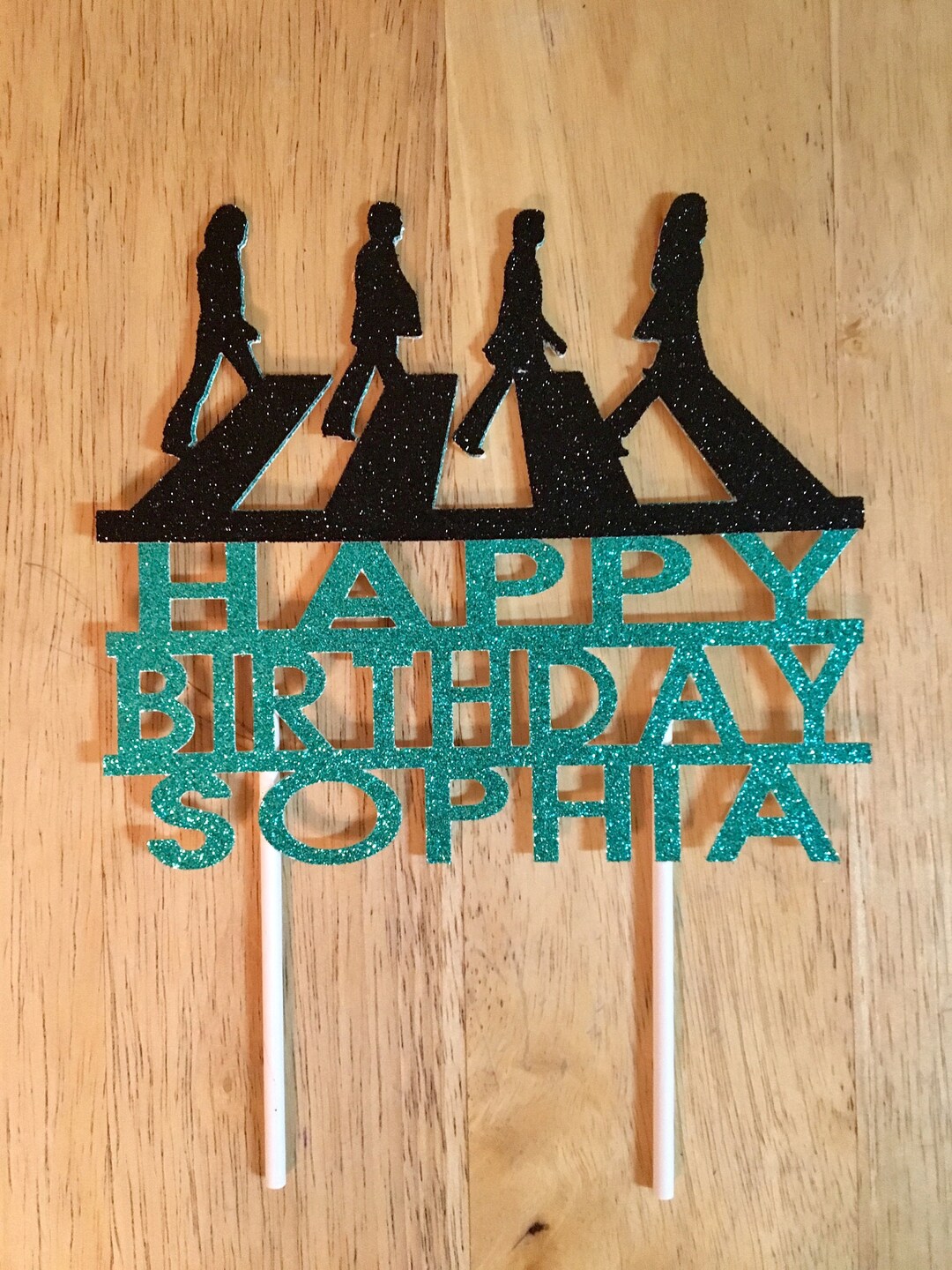 Beatles Happy Birthday Personalized Cake Topper - Etsy