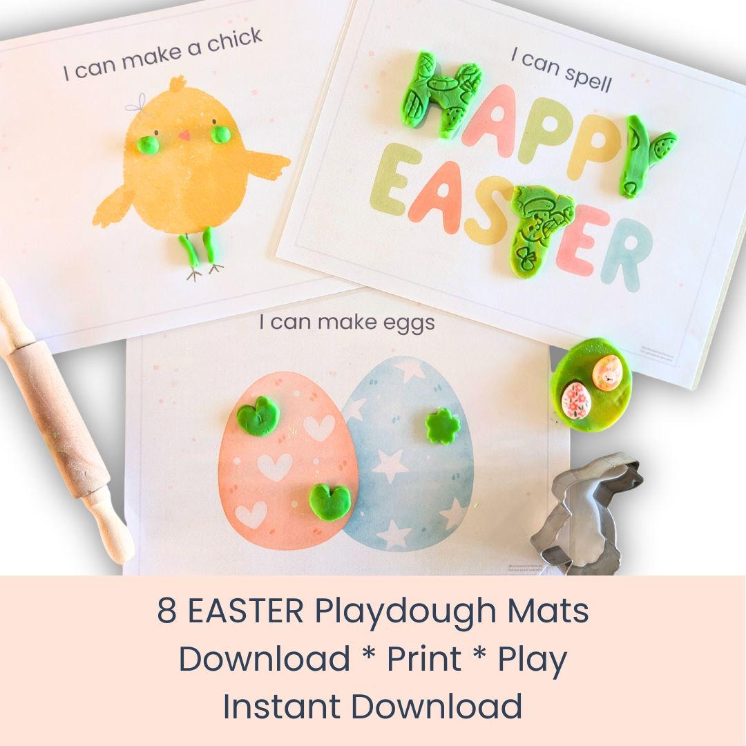 Easter Playdough Mats | Preschool Fine Motor Activity Sheets (digital ...