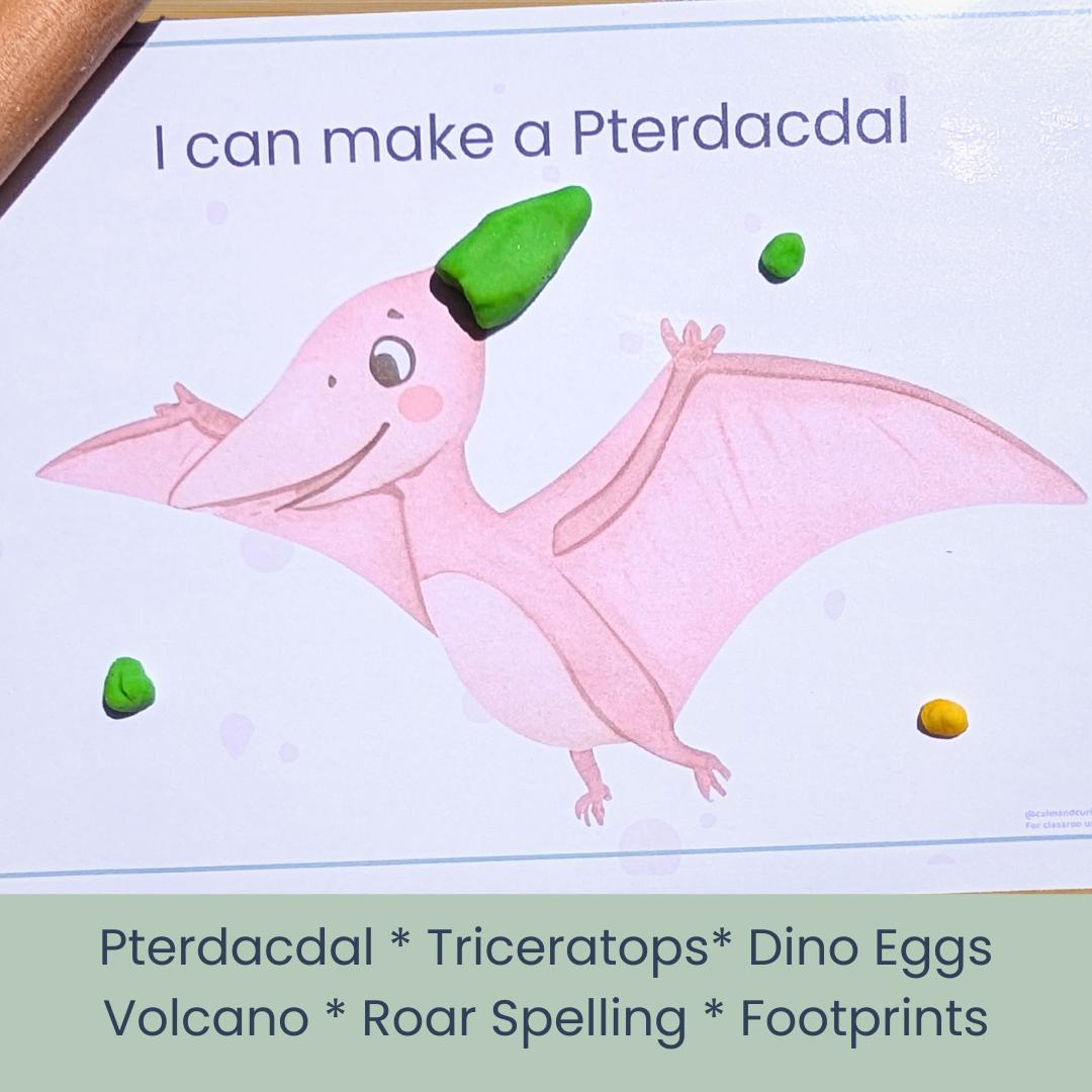 Dinosaur Playdough Mats | 6 Printable Activity Sheets for Kids | Dino ...