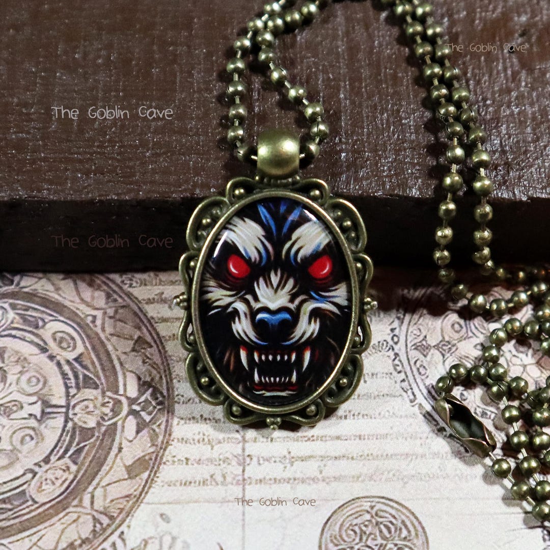 Werewolf Necklace, Halloween Jewelry, Bronze Pendant - Etsy